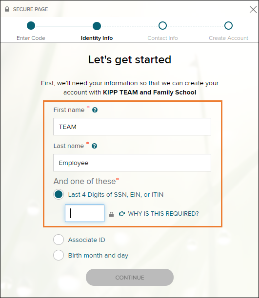 How to create a new ADP account – KIPP Team and Family Help Center